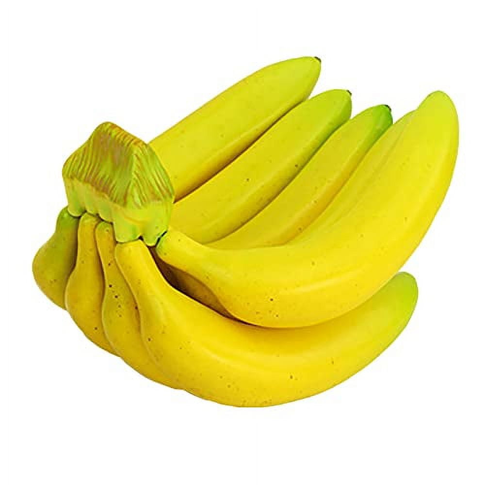 Fymlhomi Artificial Bananas Lifelike Fake Fruit Bananas Plastic Banana Bunches Simulation Yellow ...