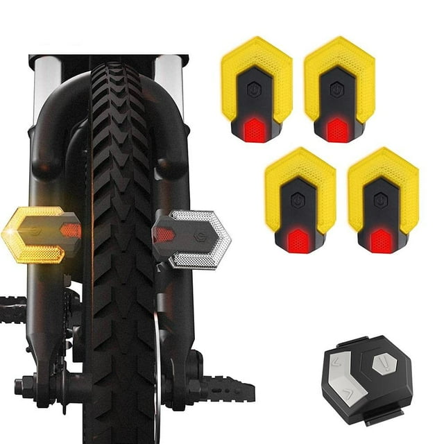 Fymlhomi Bike Turn Signals Set,Front and Rear Safety Warning Light with ...
