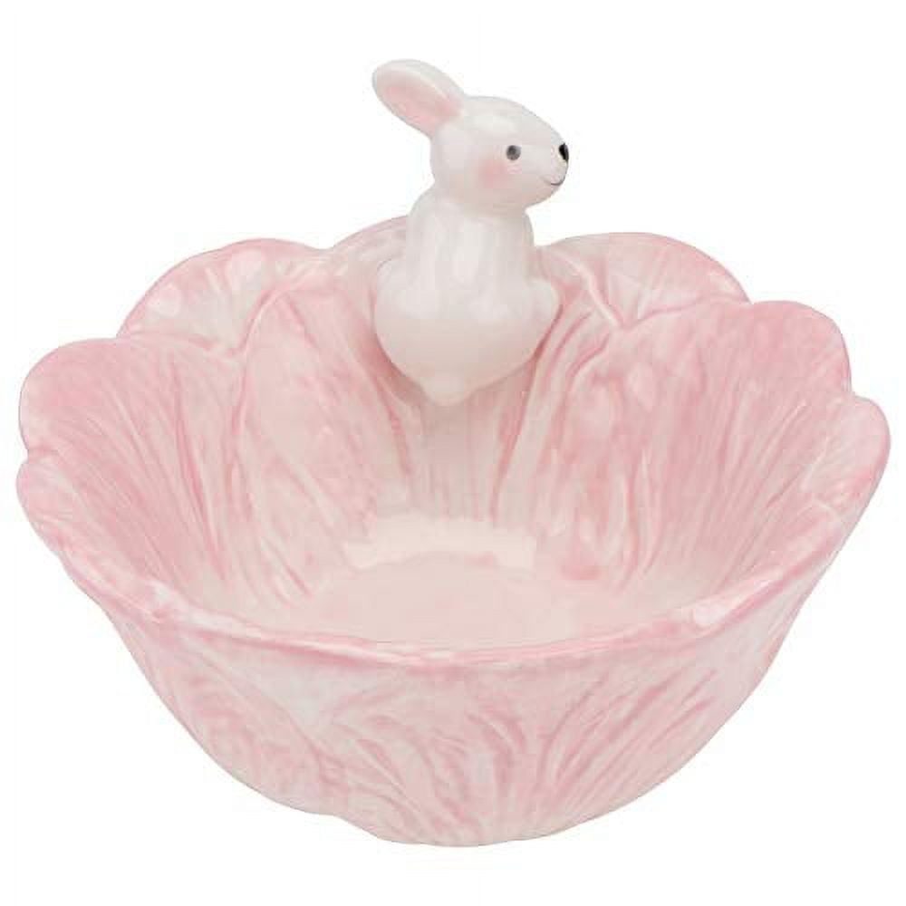Fymlhomi Ceramic Fruit Bowl Bunny Candy Rabbit Dish Cabbage Shaped ...