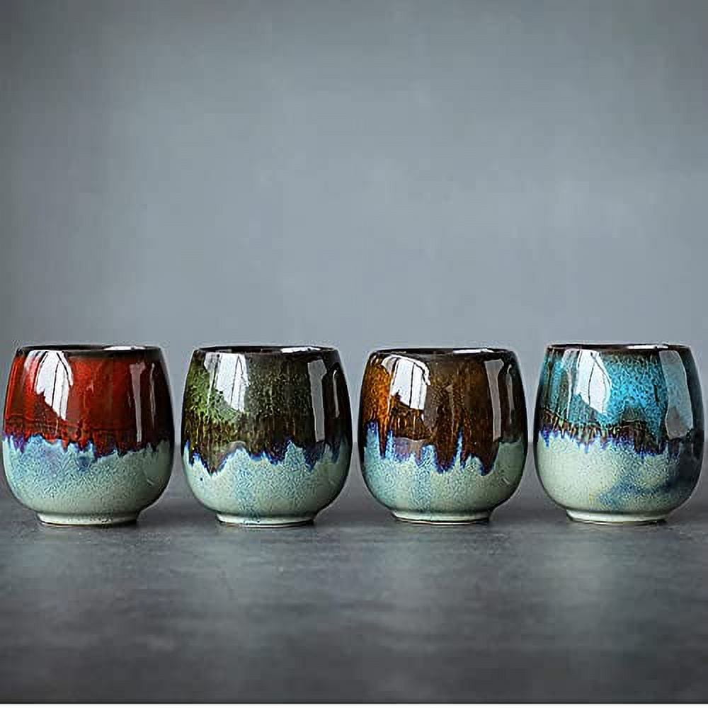Fymlhomi Ceramic Kiln-Change Espresso Cups Small Espresso Coffee Cup ...