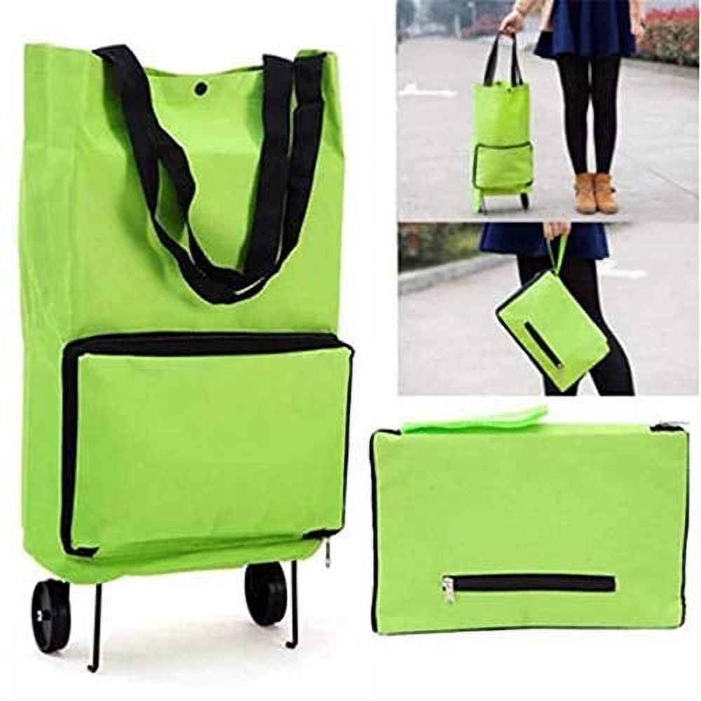 Fymlhomi Collapsible Trolley Bags Folding Shopping Bag with Wheels ...