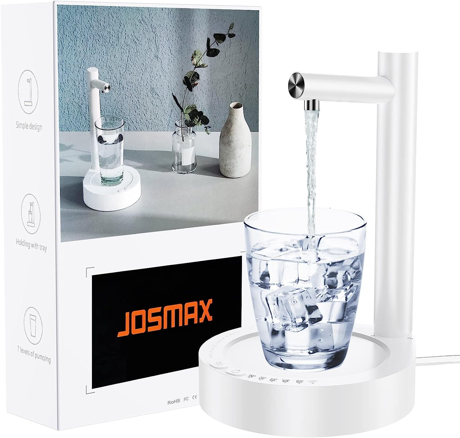 Fymlhomi Desktop Water Bottle Dispenser, Portable Electric Water ...