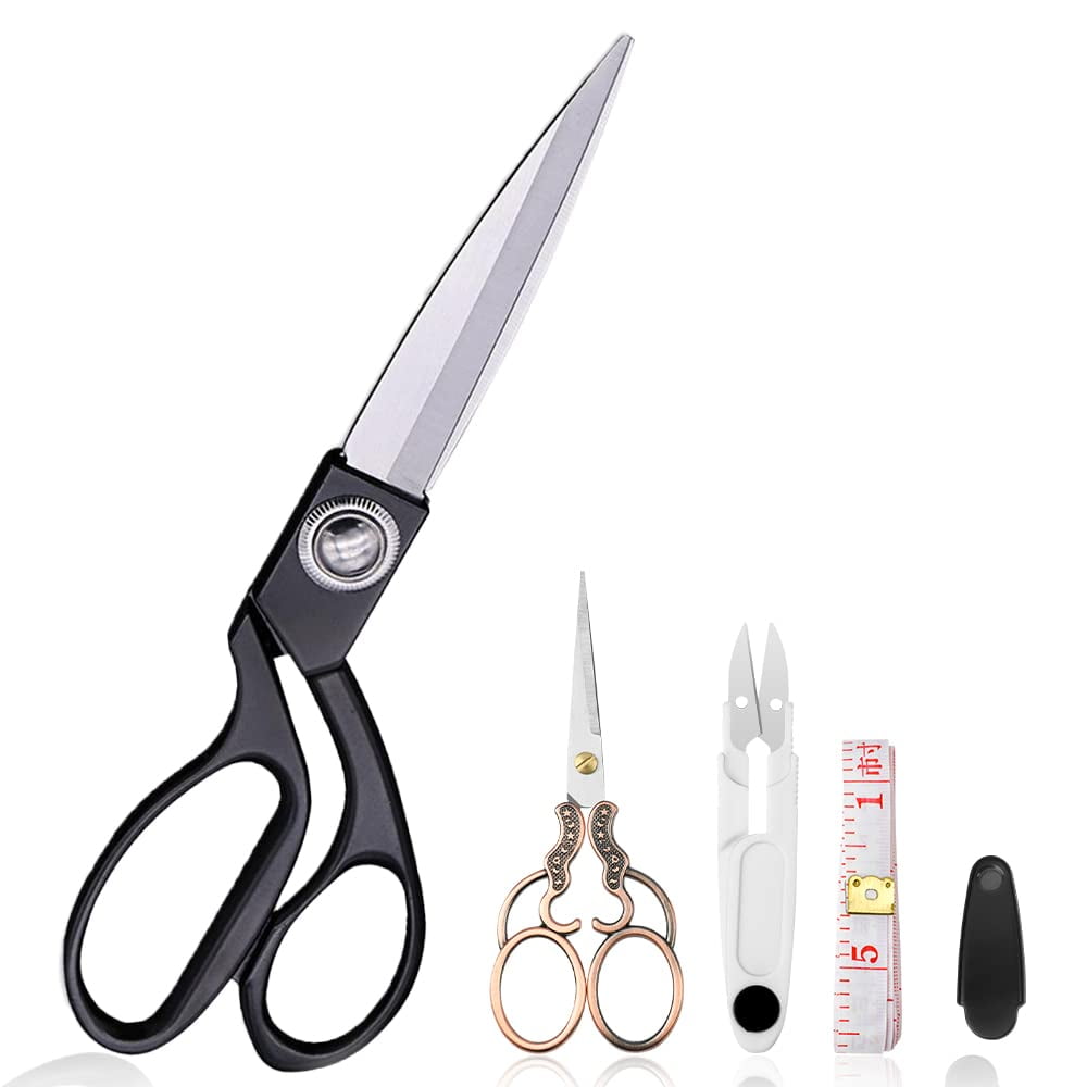 Fymlhomi Fabric Scissors 9.44 Inch, Sewing Dressmaking Scissors Set ...