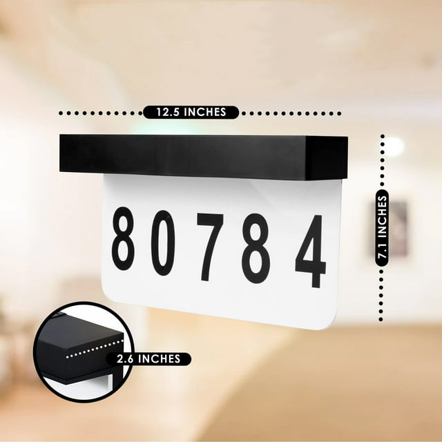 Fymlhomi House Numbers Solar Powered Address Plaques Sign Frame For ...