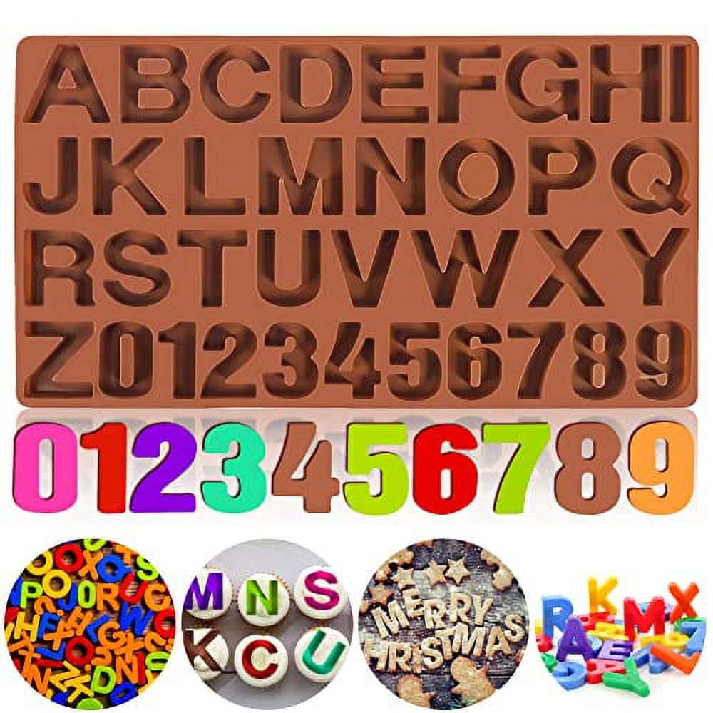 Fymlhomi Large Letter Silicone Molds for Chocolate, Backward Alphabet ...