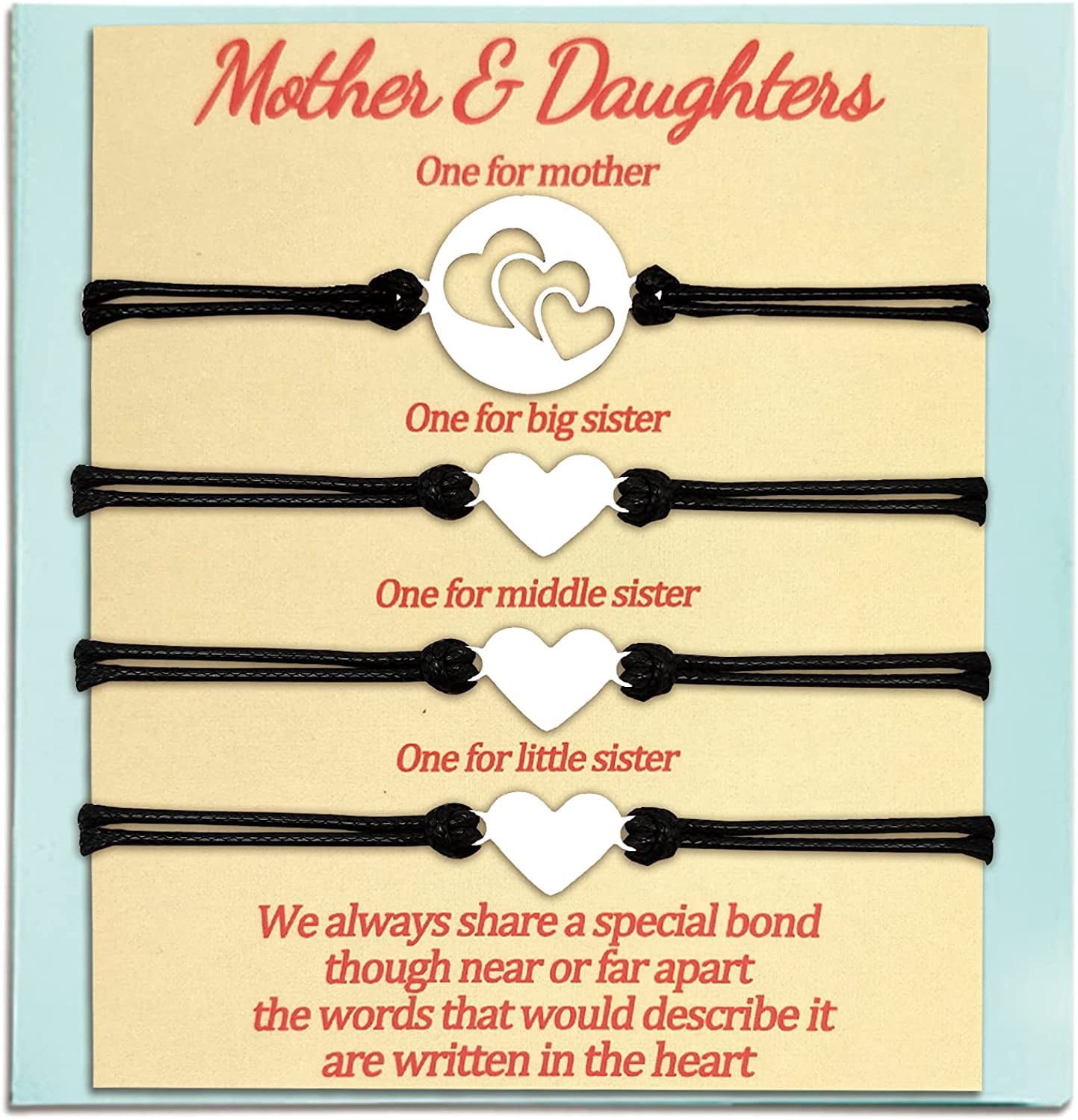 Fymlhomi Mother and 3 Daughters Bracelets Mom daughter Gifts Matching ...