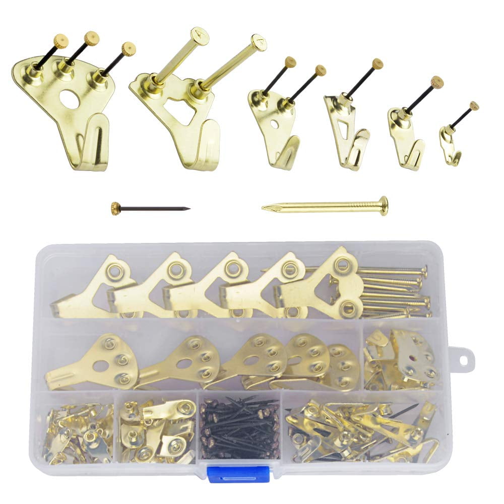 Fymlhomi Picture Hooks, 130Pcs Picture Hanging Hooks Heavy Duty Picture ...
