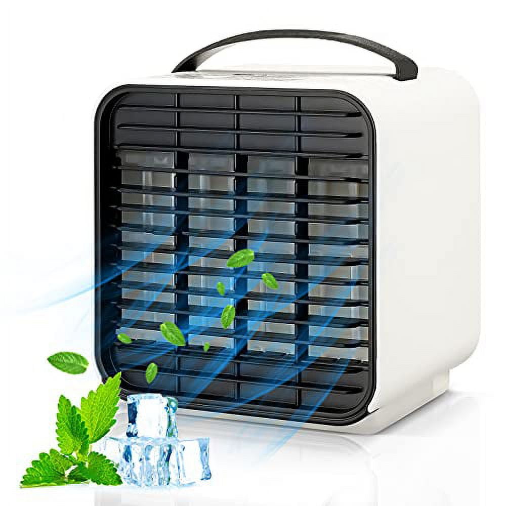 Fymlhomi Portable Mini Air Conditioner, Rechargeable Air Cooler Fan,USB ...