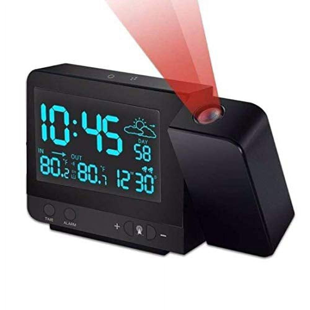 Fymlhomi Projection Alarm Clock on Ceiling Wall with Indoor/Outdoor ...