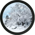 Fymlhomi 8 in x 8 in Black Round Wooden Wall Hanging Picture Frame ...