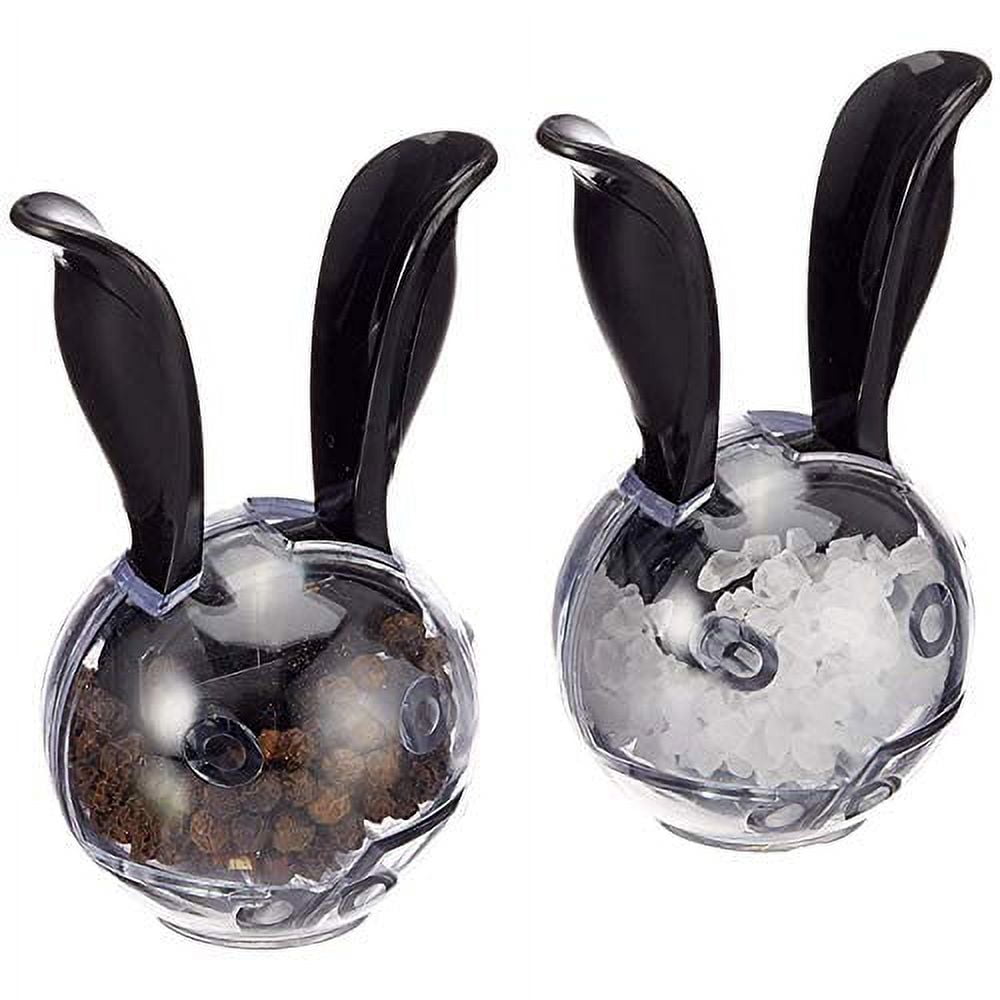 Fymlhomi Set of 2, Rabbit Salt & Pepper Grinder, ABS Plastic, Ceramic ...