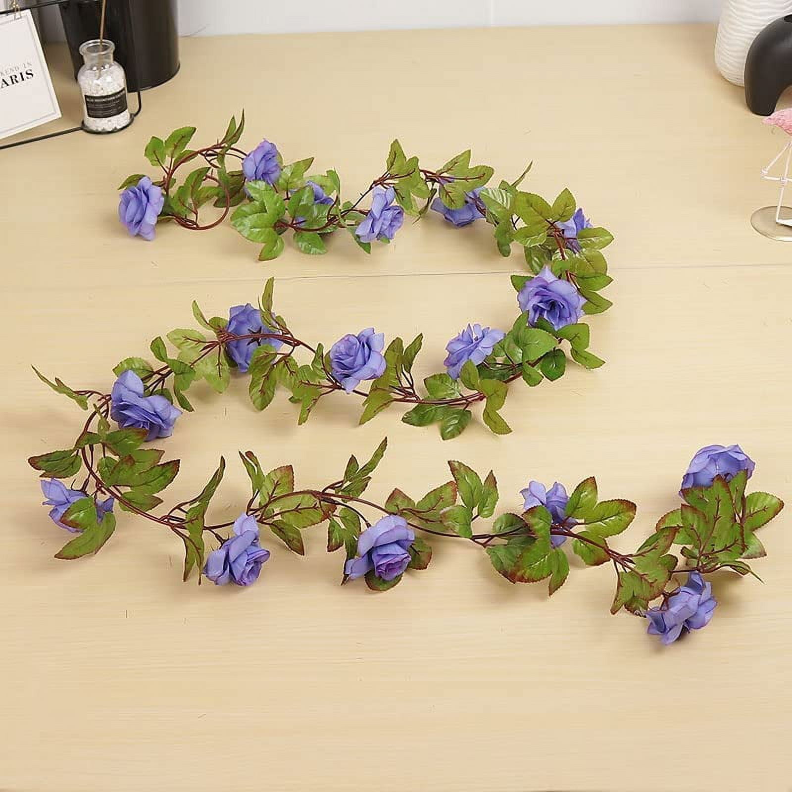 Fymlhomi Silk Artificial Rose Vine Romantic Wedding Home Decoration ...