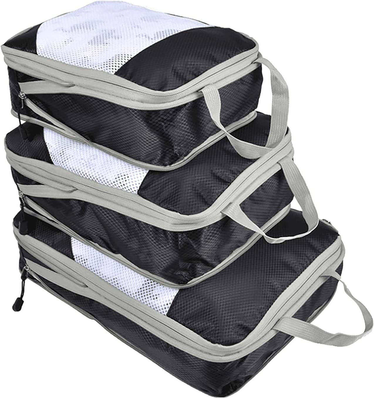 Fymlhomi Travel Packing Cube, 3pcs/set Mesh Packing Cubes with ...