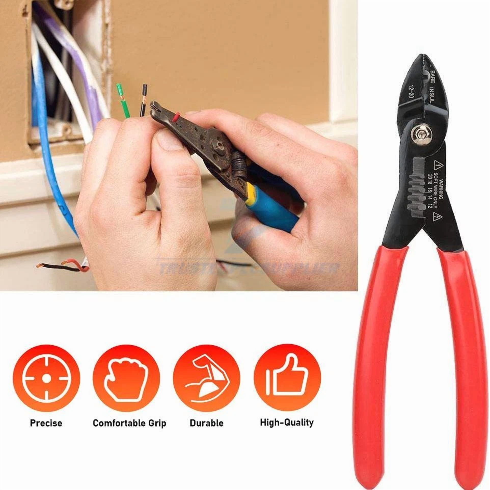 Fyna -4 In 1 Wire Service Pliers Crimper Stripper Cutter Gripping For ...