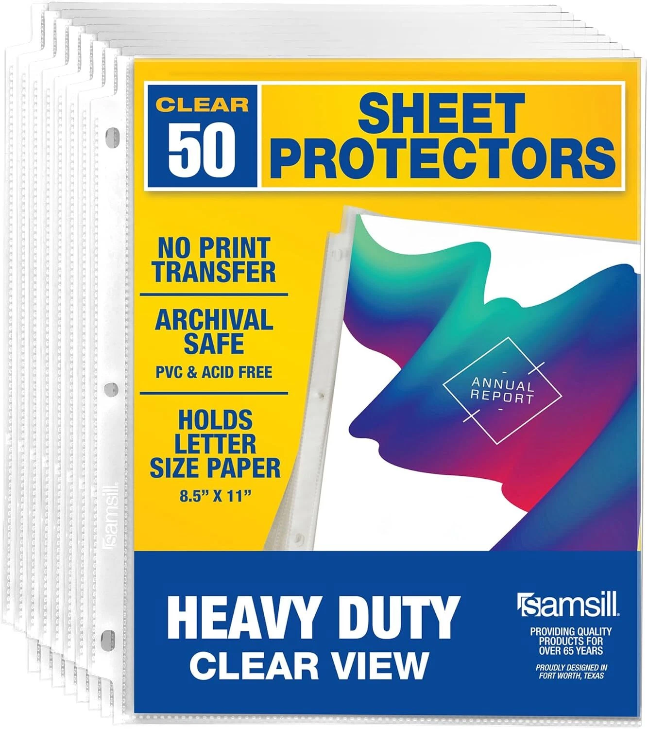 Fyna -50 Pack Duty Sheet Protectors, 8.5X11 Inch Page Protectors For 3 ...
