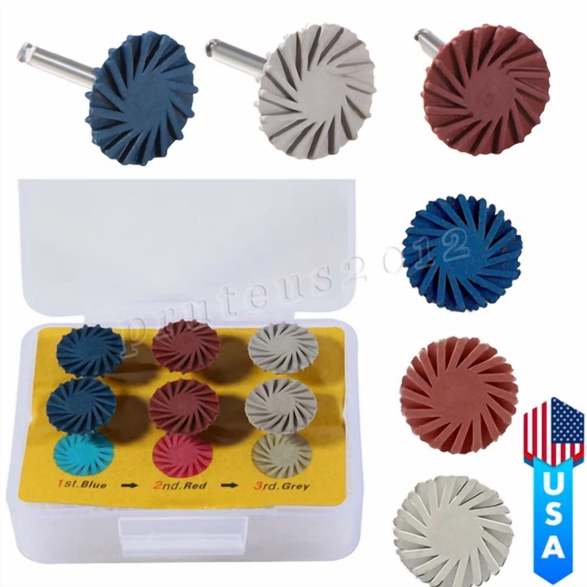 Fyna -6Pcs/Box Dental Polish Kit Composite Resin Polishing Disc Spiral ...