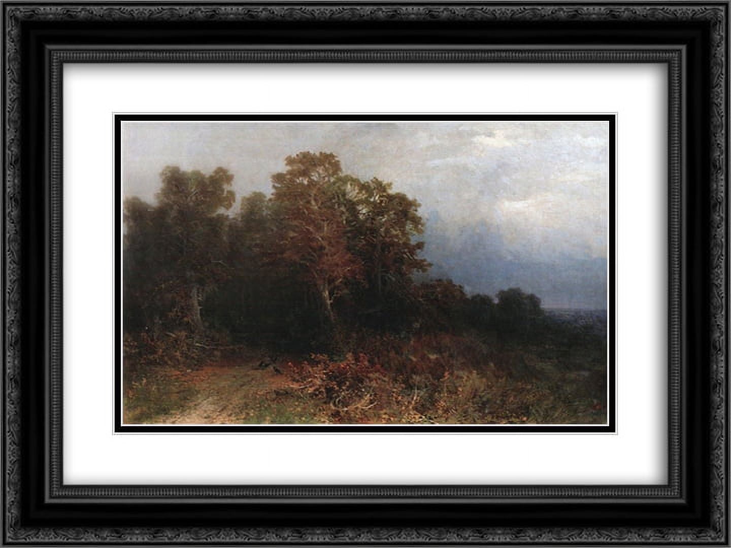 Fyodor Vasilyev 2x Matted 24x20 Black Ornate Framed Art Print 'Autumn ...