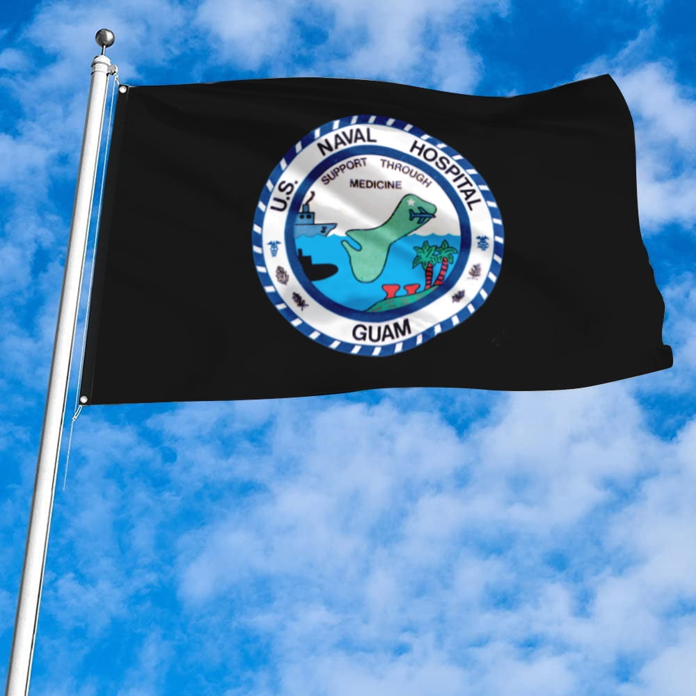 Fyon U.S.Naval Hospital Guam Flag banner with Grommets Man cave Decor ...
