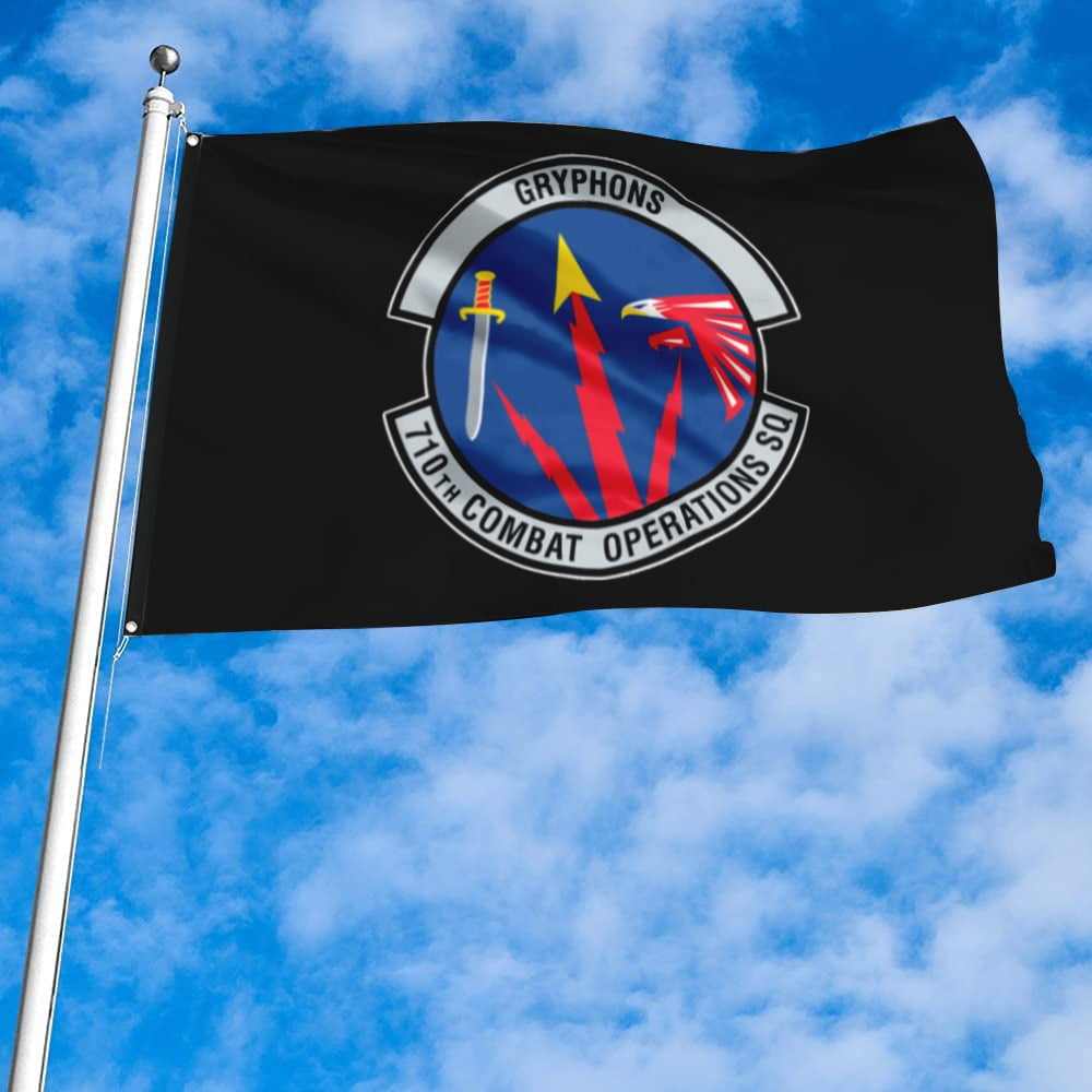 Fyon US Military Air Force 710th Combat Operations SQ Flag banner with ...