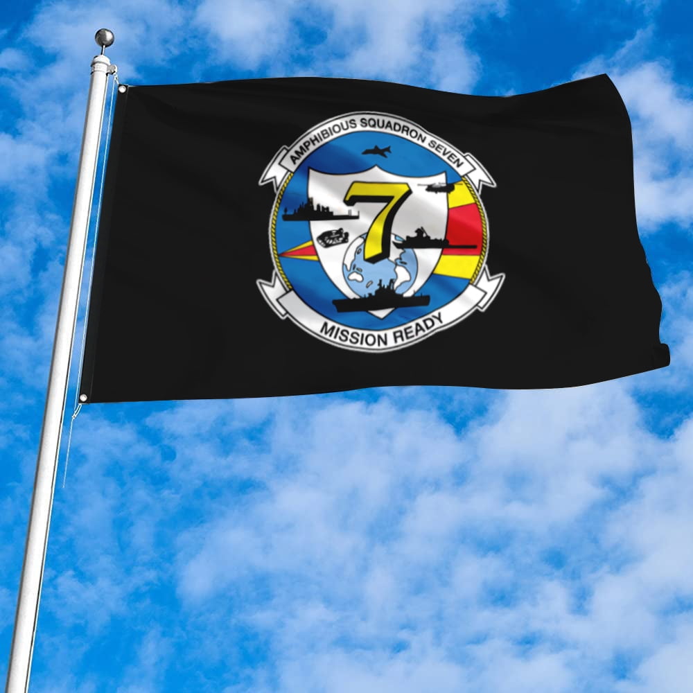 Fyon US Military Navy Amphibious Squadron 7 Flag banner with Grommets ...