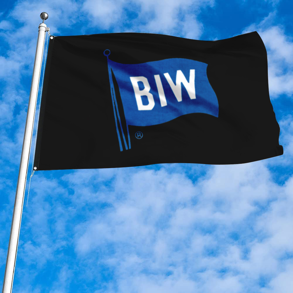 Fyon US Military Navy Bath Iron Works - BIW Flag banner with Grommets ...