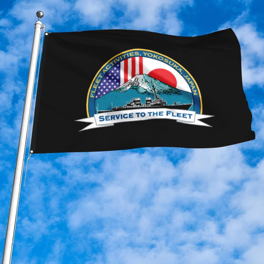 Fyon US Military Navy CFAY - Fleet Activities Yoksuka Flag banner with ...