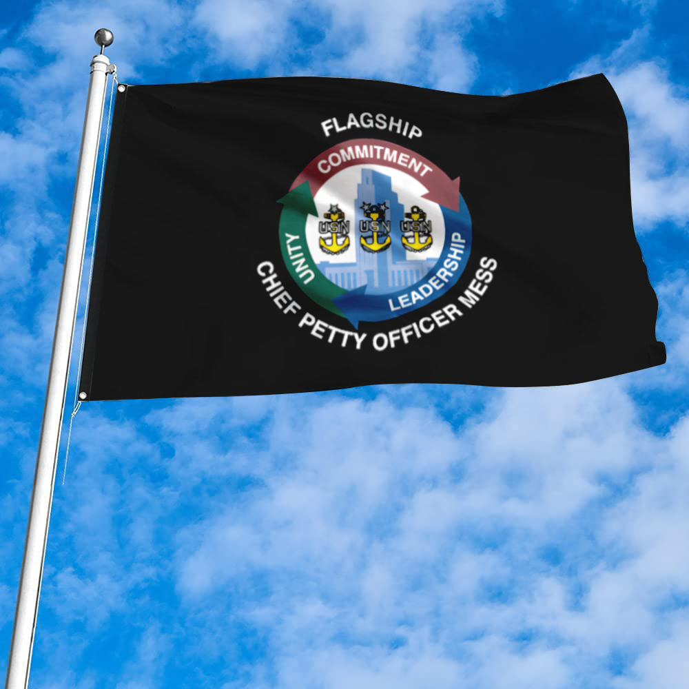 Fyon US Military Navy Flagship Chief Petty Officer Mess Flag banner ...