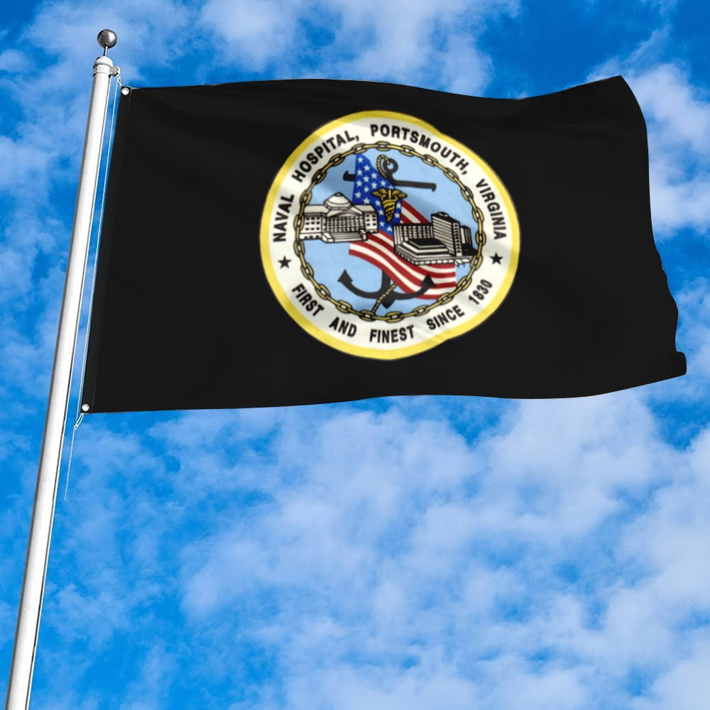 Fyon US Military Navy Naval Hospital Portsmouth VA Flag banner with ...