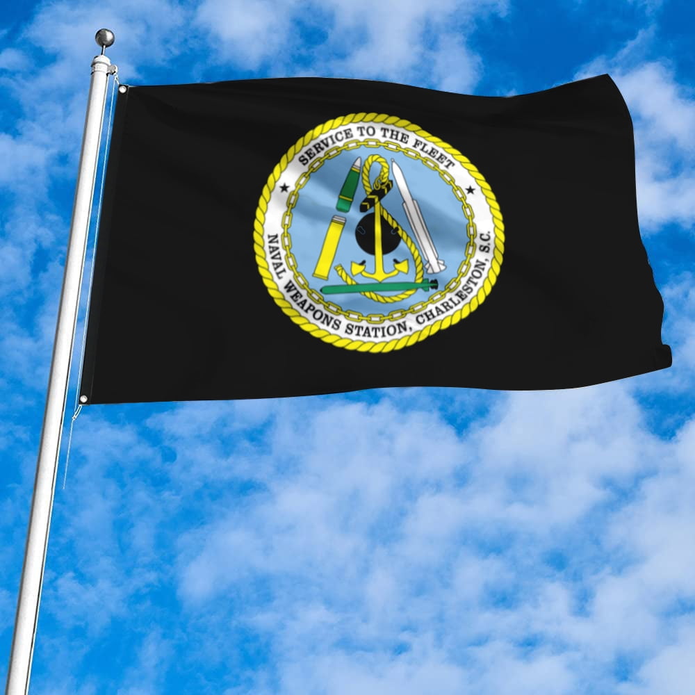 Fyon US Military Navy Naval Weapon Station Charleston S.C. Flag banner ...
