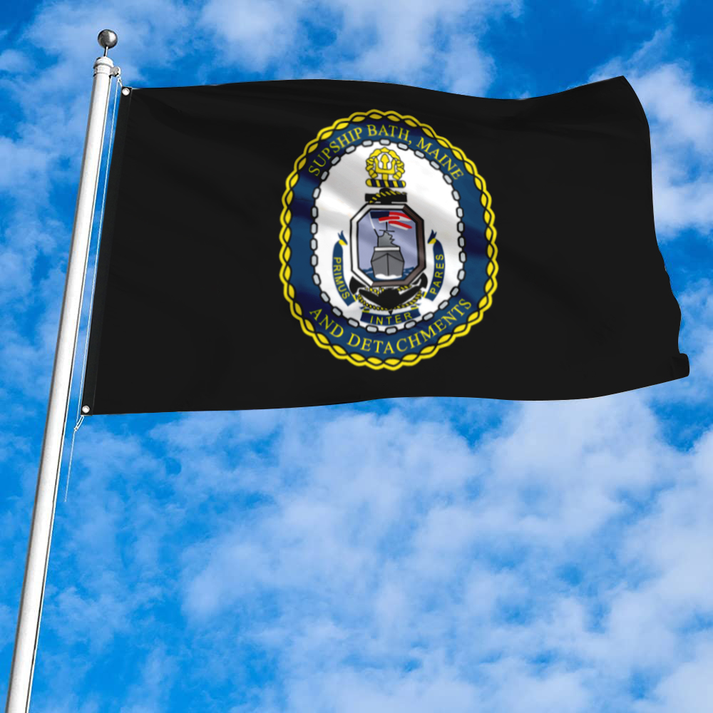 Fyon US Military Navy SUPSHIP Bath ME Detach Flag banner with Grommets ...