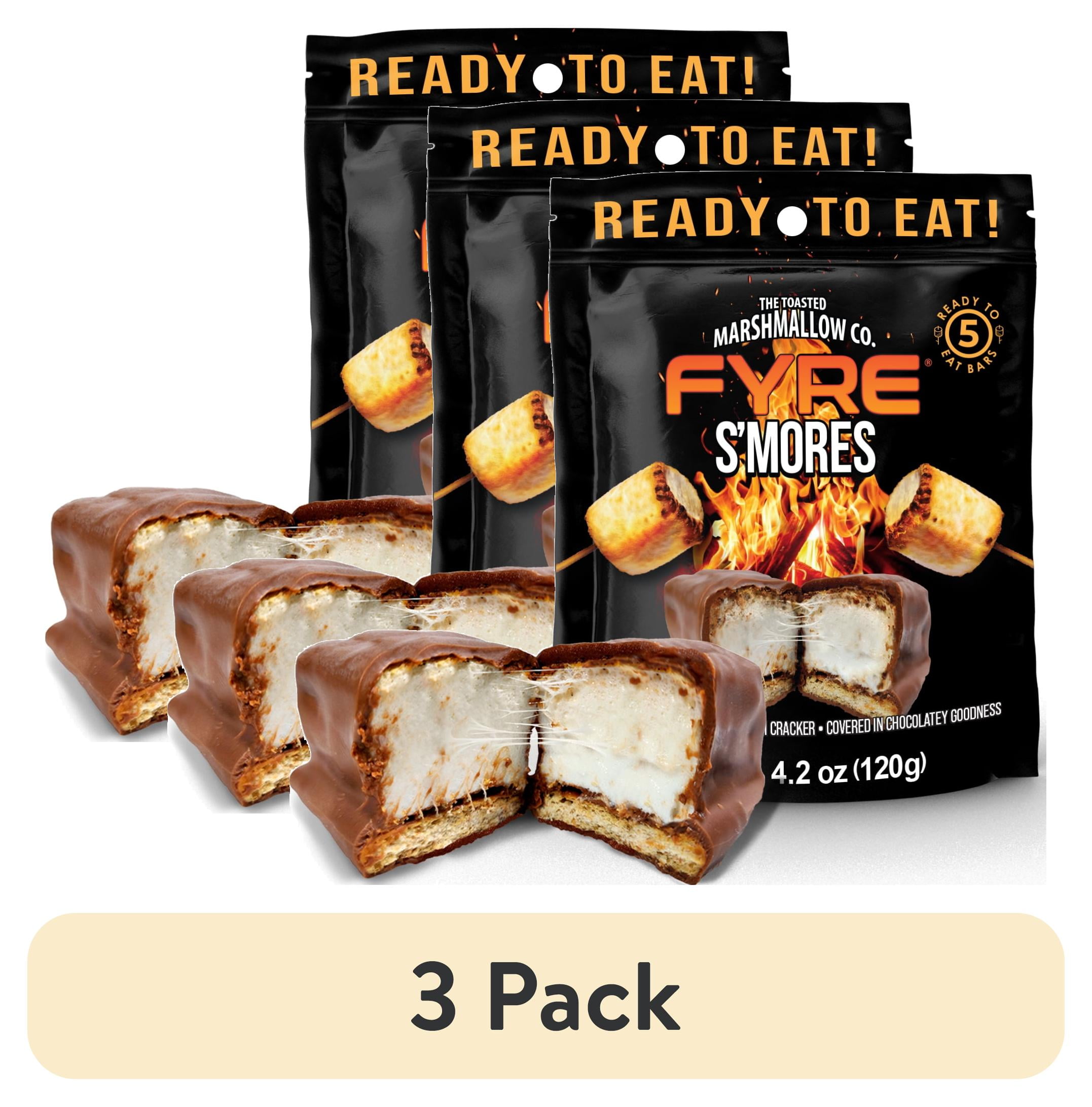 (3 pack) Fyre S'mores Ready to Eat Authentic Campfire Chocolate ...