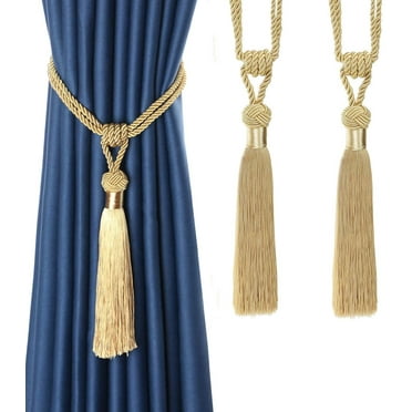 BEL AVENIR 4Pack Handmade Curtain Tiebacks, Drapery Window Tassels ...