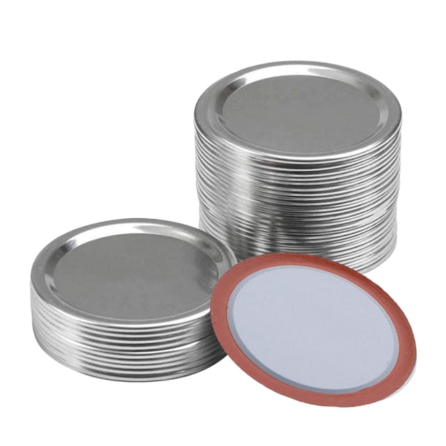 Fyrome Mason Jar Lids Regular Mouth Canning Lids Reusable Metal Canning ...