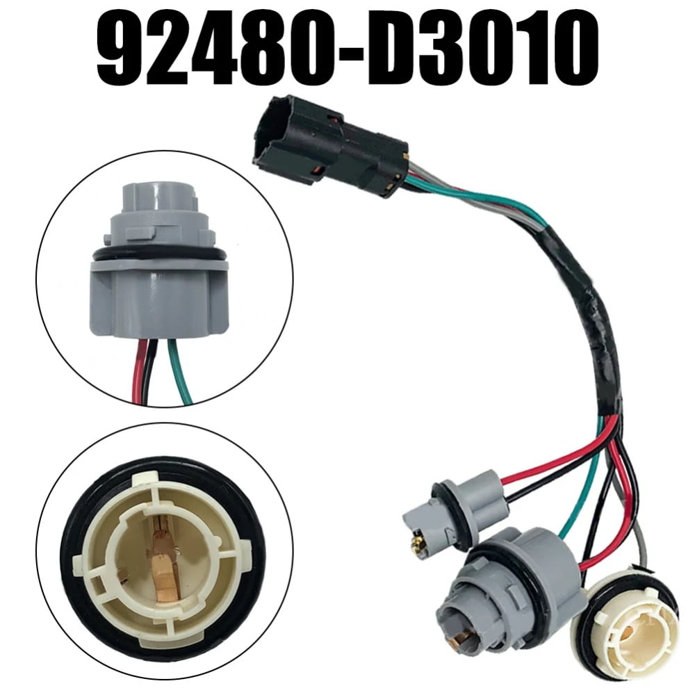 Fyuu Car Rear Tail Light Lamp Socket & Wire 92480-D3010 For Hyundai ...