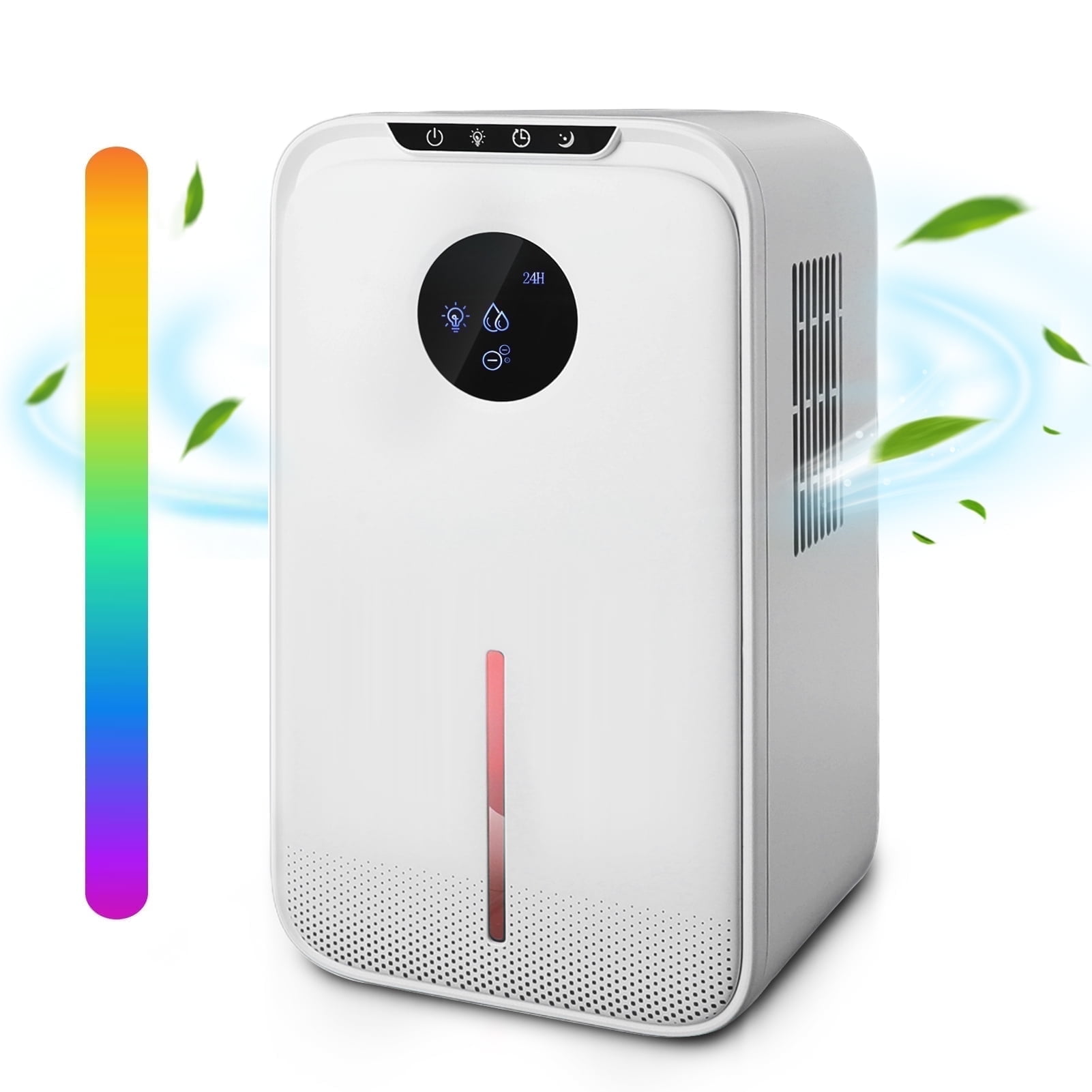 800 Sq.Ft Energy Efficient Small Dehumidifier with Night Light & Drain ...