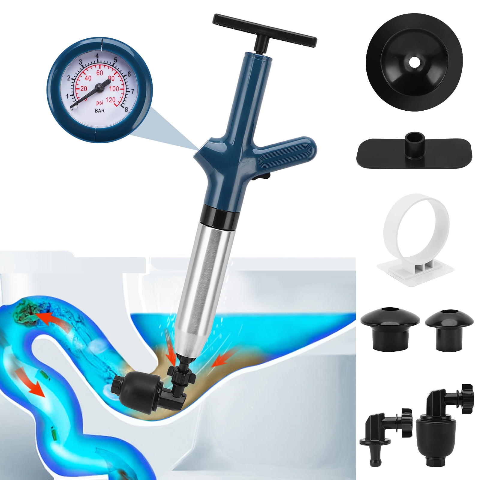 Toilet Plunge Blaster, High-Pressure Air Drain Blaster Plunge Blaster ...
