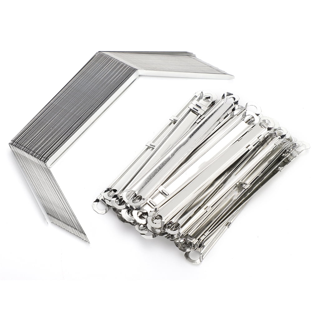 Fyydes 50pcs File Fasteners 2-Hole Iron Clip Paper Prong Fastener ...