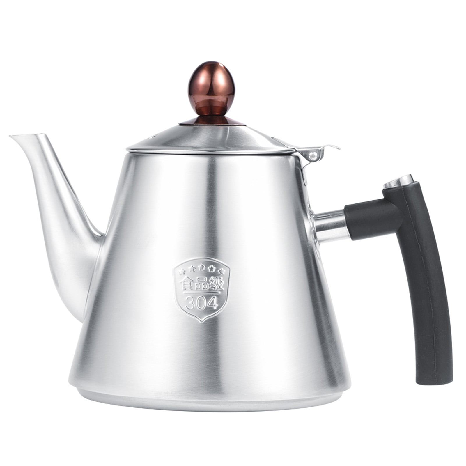 Fyydes Induction Compatible Stainless Steel Tea Pot, 1.2L Silver, Fast ...