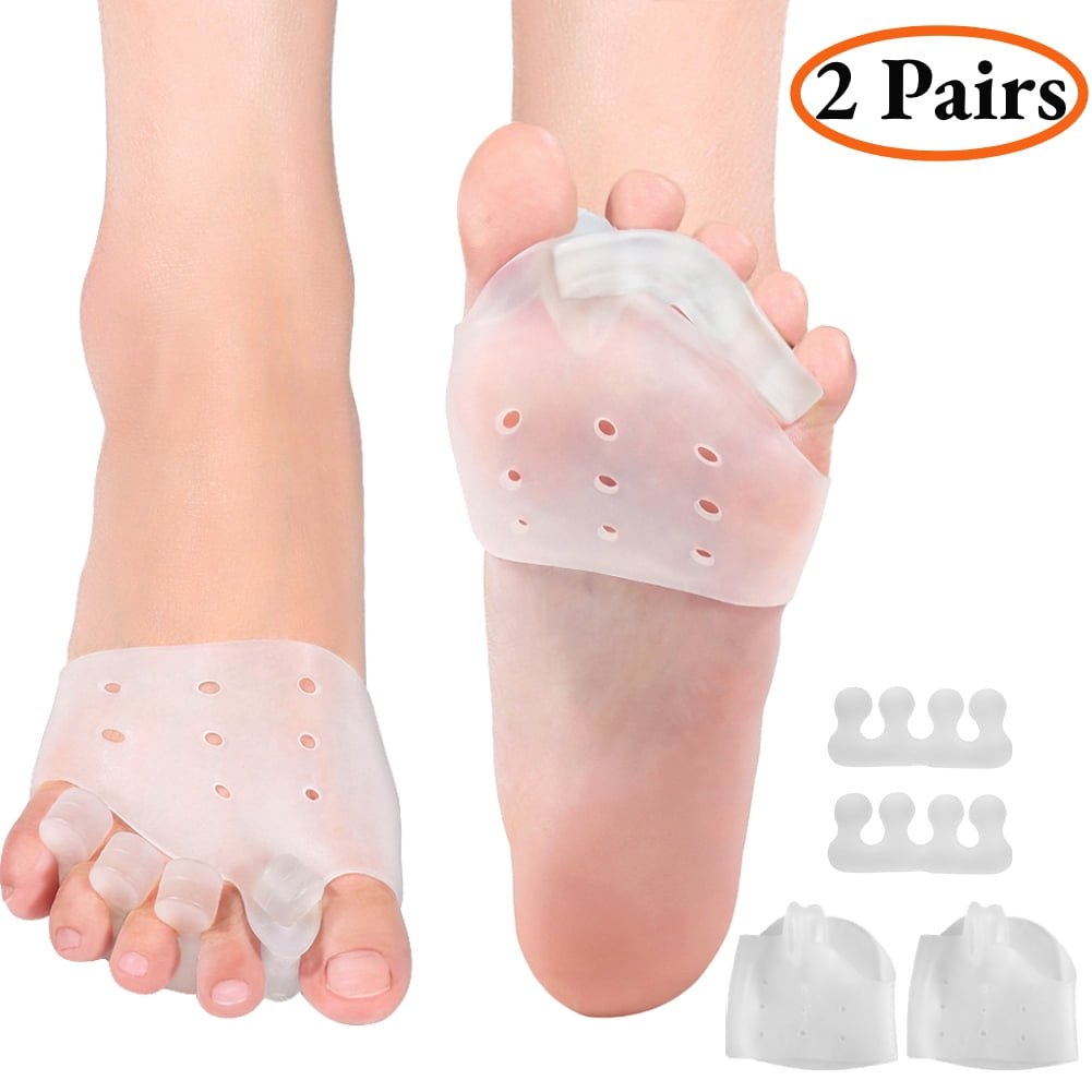 Fyydes Silicone Corrector Relief Gel Toe Separator Hammer Toe with Metatarsal Forefoot Pads ...