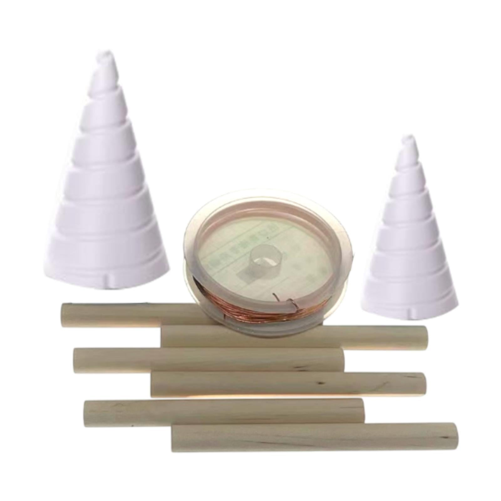 Fzaqwen 2Pcs Fibonacci Coil Winding Jigs Wooden Stakes Antennas Balcony ...