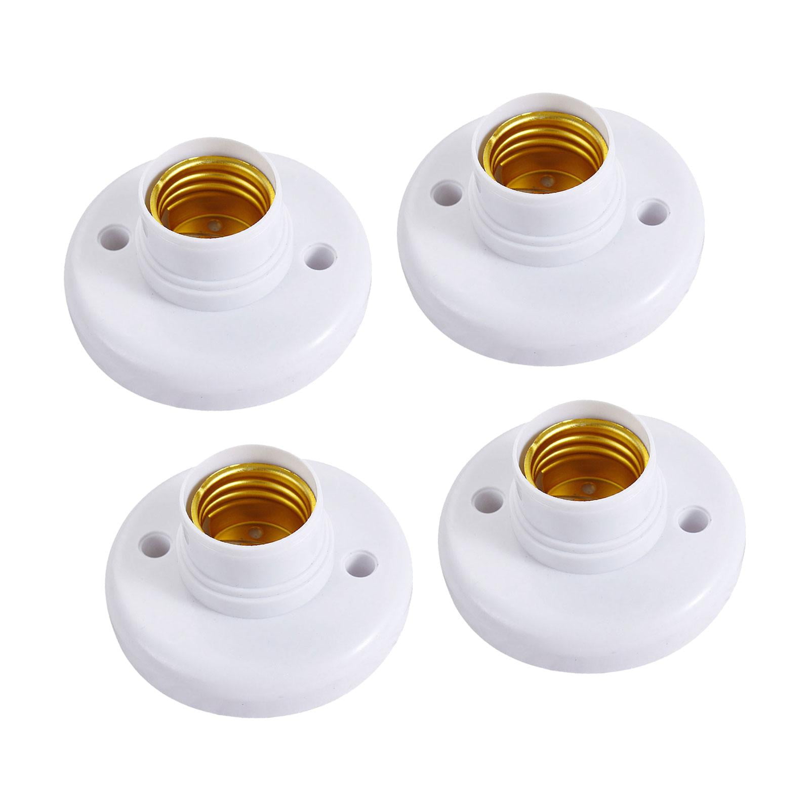 Fzaqwen 4Pcs E27 Lamp Sockets, Light Bulb Holder Bases Wall Ceilings ...