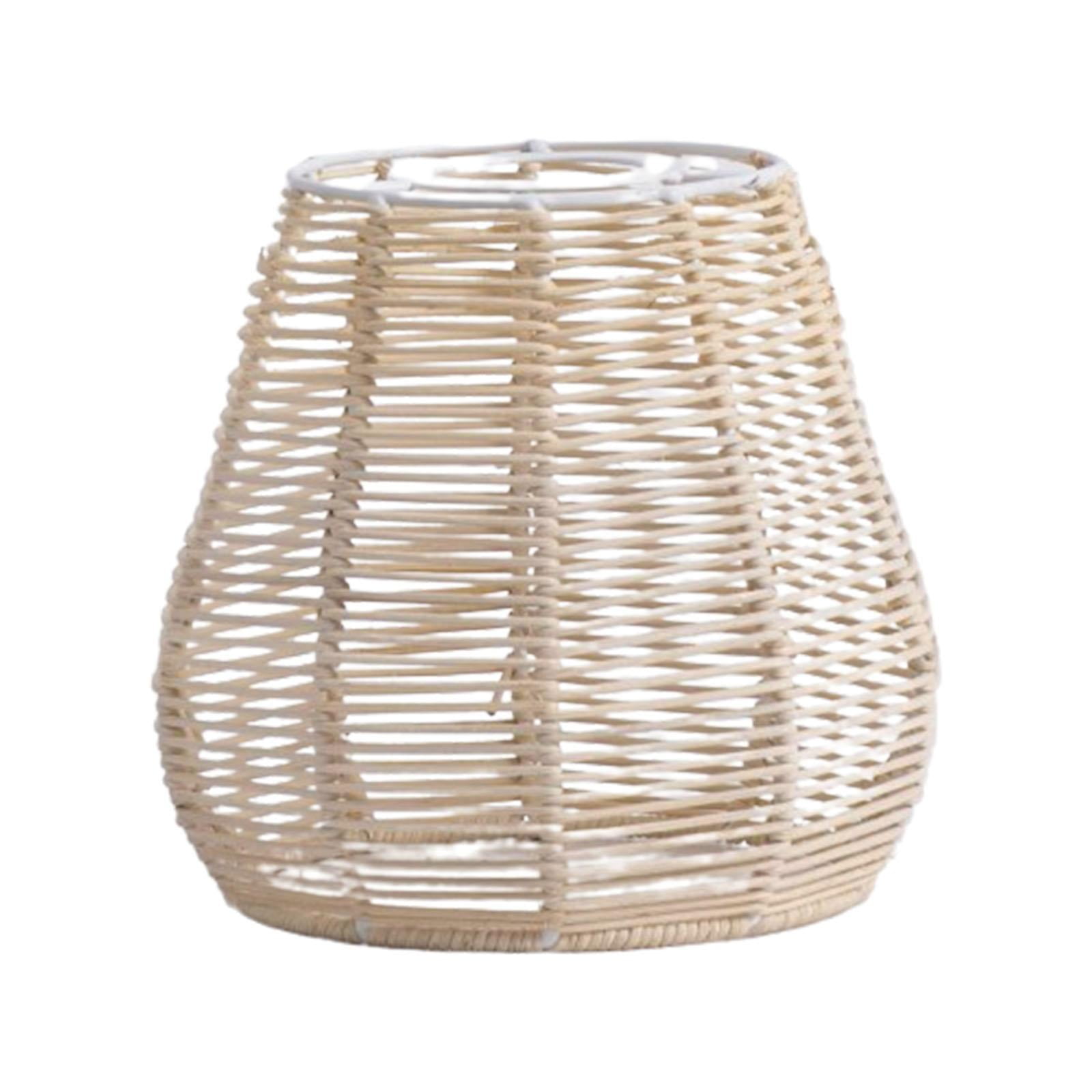 Fzaqwen Ceiling Fan Light Cover, Retro Rattan Woven Chandelier Light ...