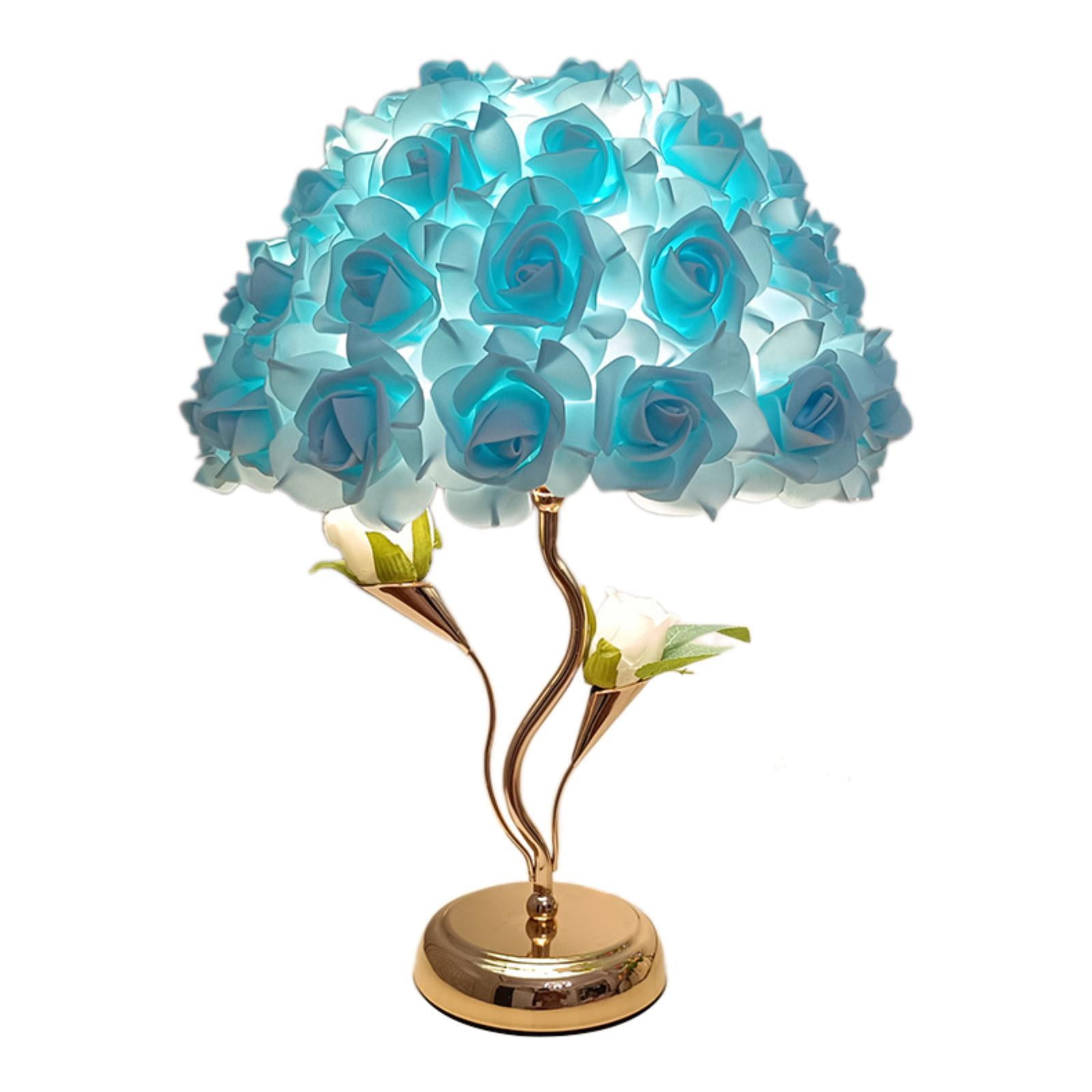 Fzaqwen Desk Lamp Rose Table Lamp NightStand Lamp Flower Rose Lamp for ...