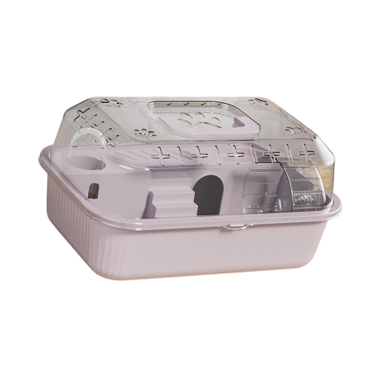 Fzaqwen Hamster Cage, Hamster Habitat with Handle, with Wheel, Pet Cage ...