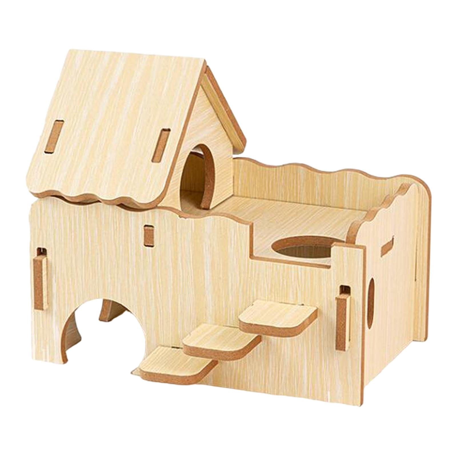 Fzaqwen Hamster House Hamster Wood House Hamster Cage Accessories with ...