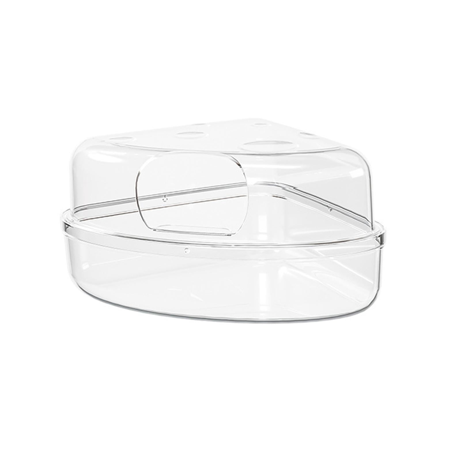 Fzaqwen Hamster Sand Bath Box Clear Lid Gerbil Sand Dry Bath Sandbox ...