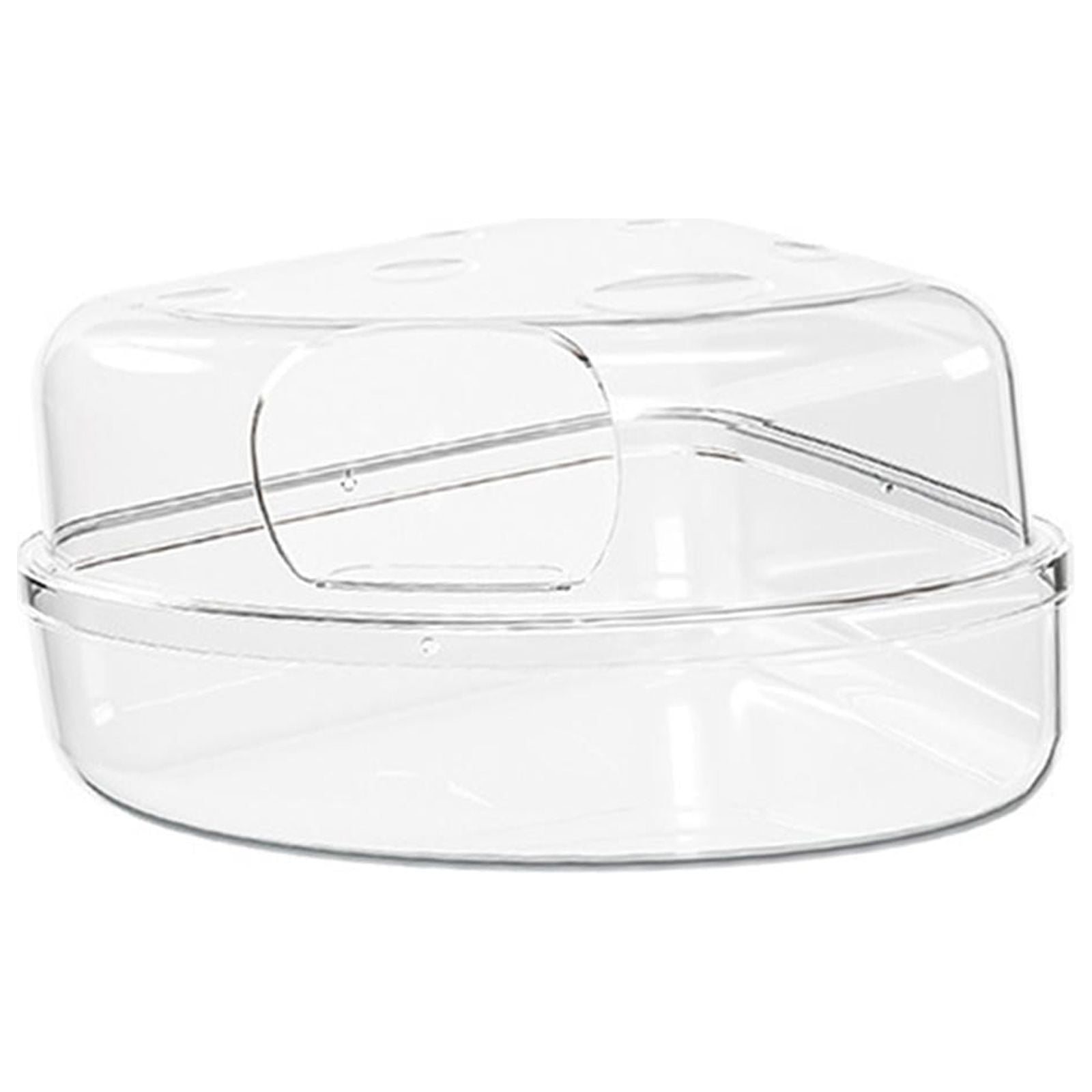 Fzaqwen Hamster Sand Bath Box Clear Lid Gerbil Sand Dry Bath Sandbox ...