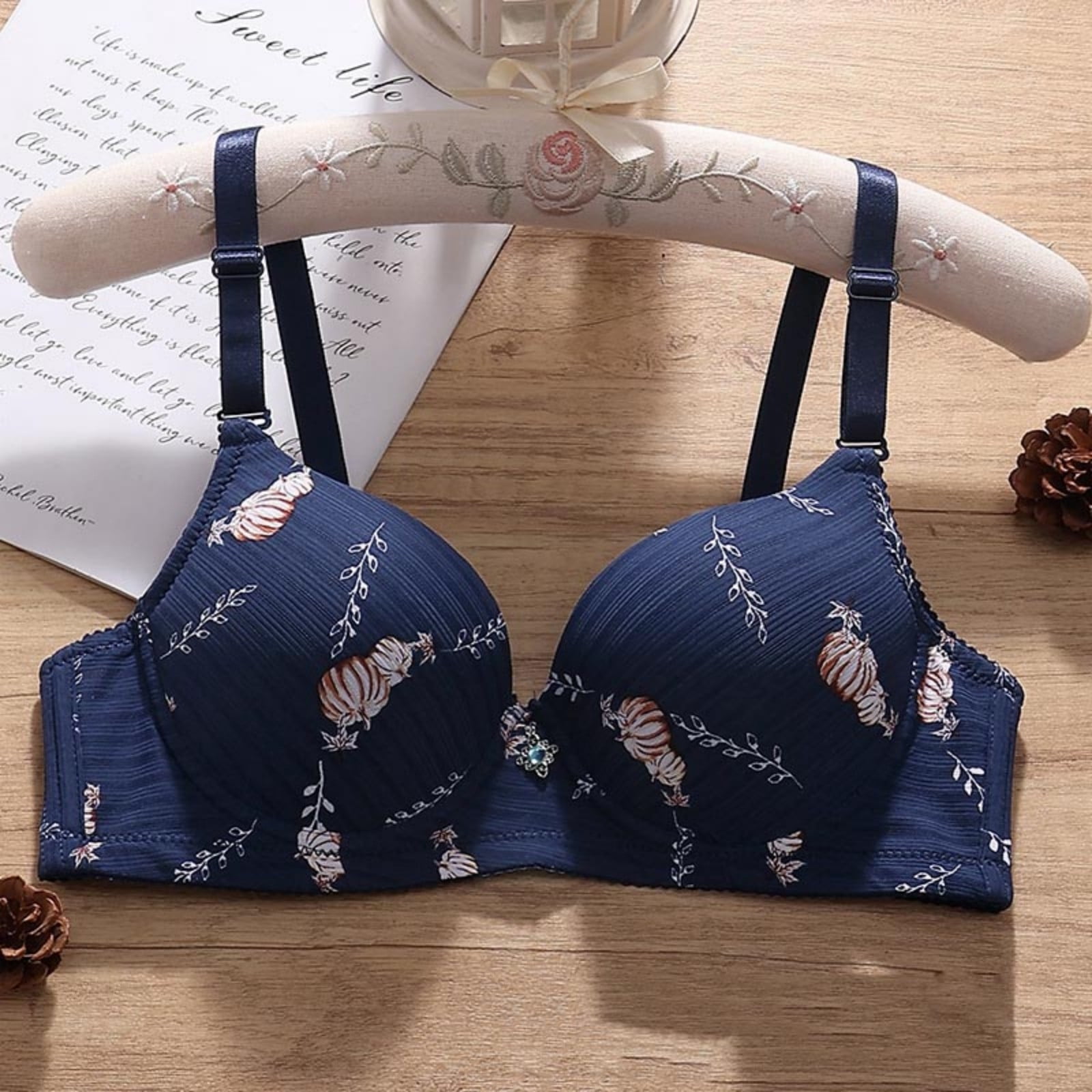 Fznquz Adjustable Womens Bras No Underwire Bralette Comfort Push Up ...