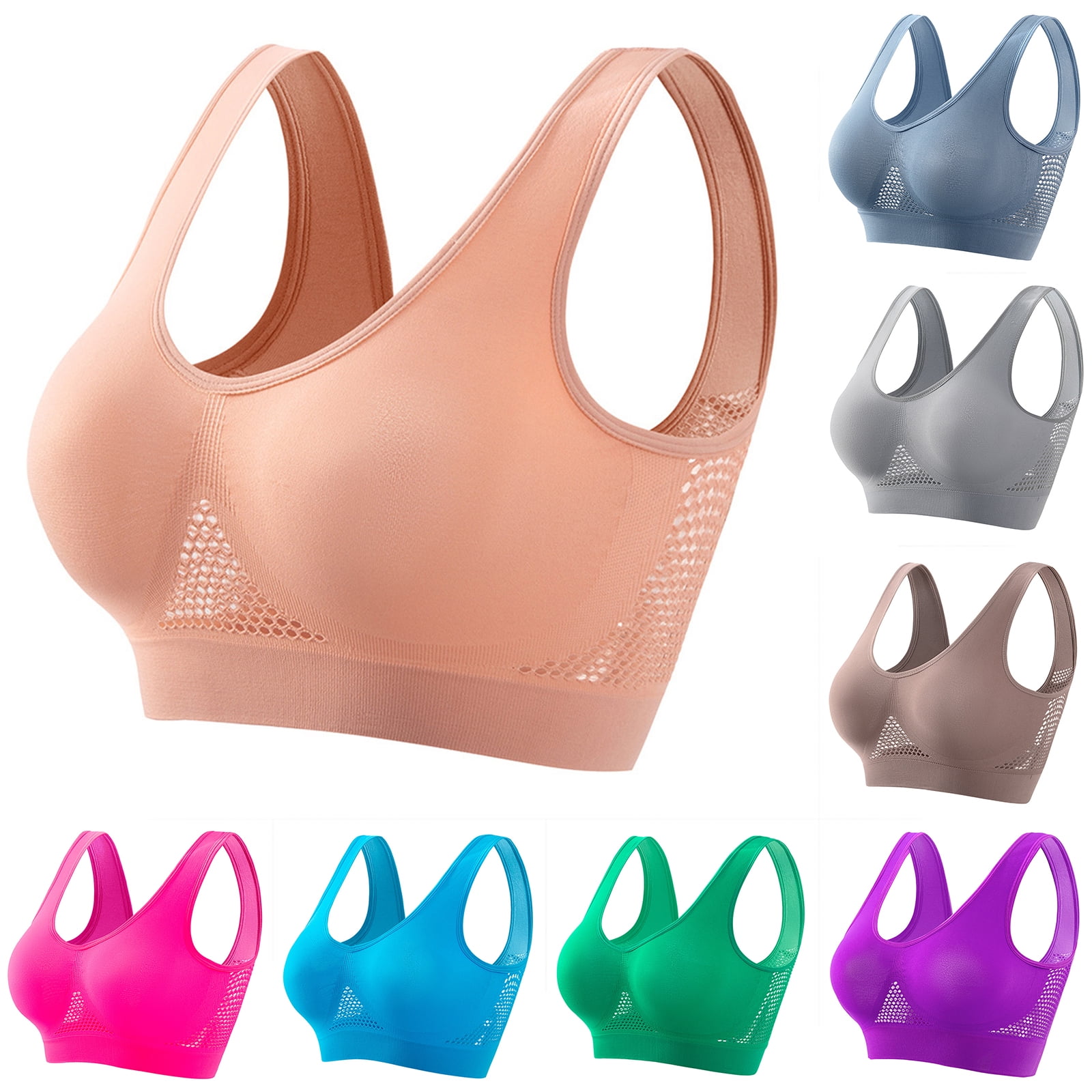 Fznquz Wirefree Womens Sports Bras On Under 10.00 Seamless Bra Yoga ...