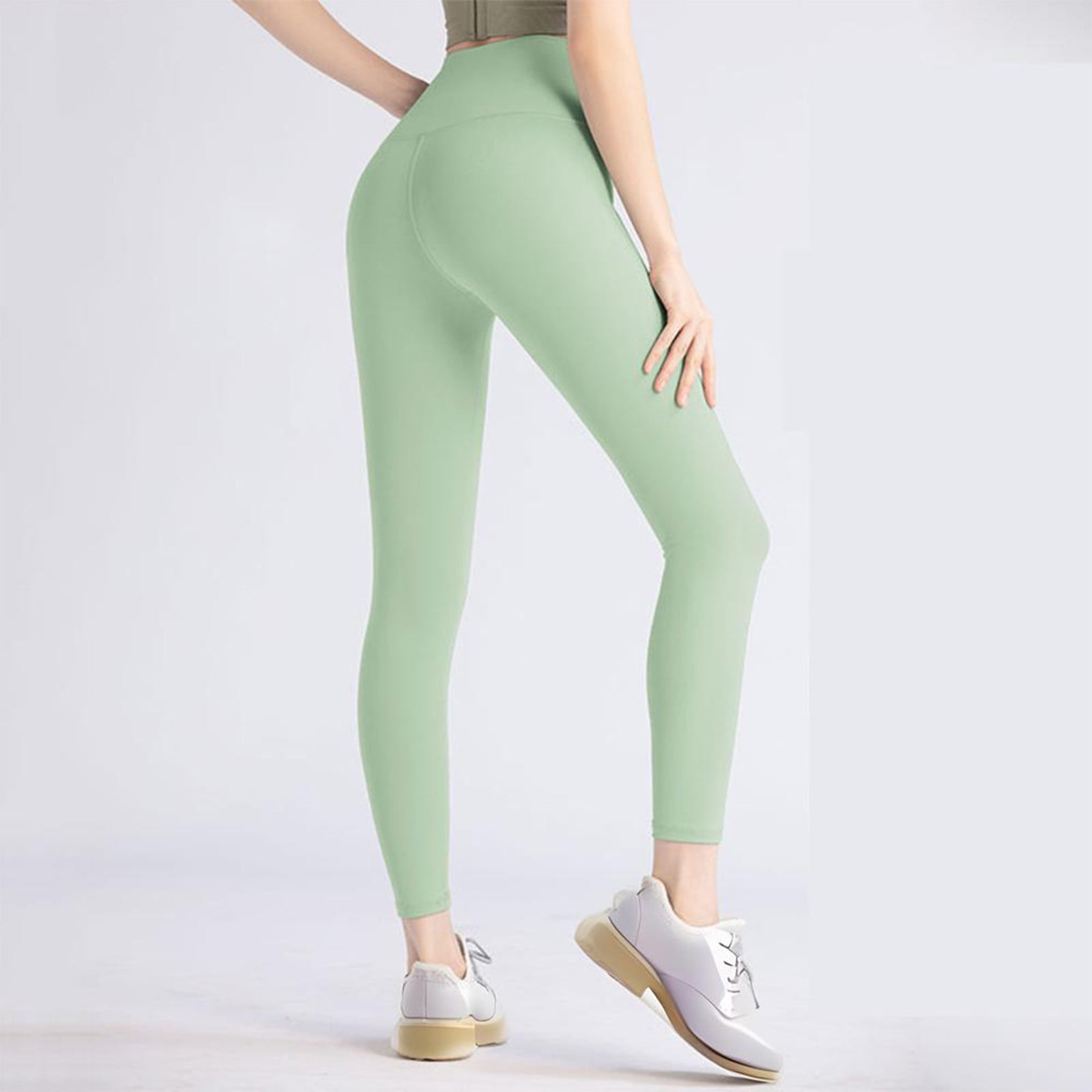 Fznquz Workout Women's Pants On Tummy Control Yoga Leggings Casual ...